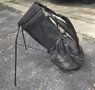 PING HOOFER 2 STAND BAG 4 WAY DIVIDERS GOLF CARRY BAG Black | eBay