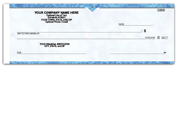 Business Size Portable Checks / Deluxe #: 59000N/ 8 5/8" x 3" Free ...