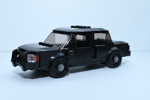 Custom Police Car CVPI Unmarked Black Model compatible with Real LEGO ...