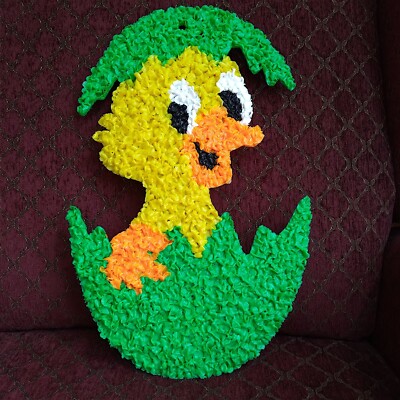 Green Easter Egg Baby Duck Hatching Duck Duckling Melted Plastic ...