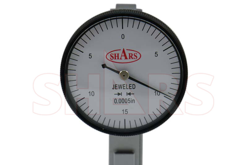 Shars 1.5” White Face Dial Test Indicator .030 0-15-0 .0005” 44mm Long ...