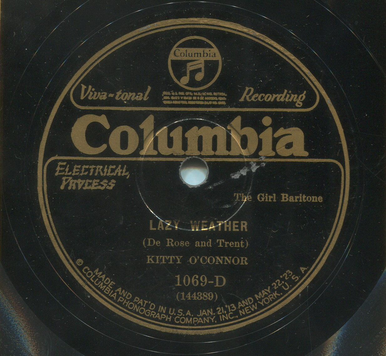 KITTY O'CONNOR (I Ain't That Kind Of Baby / Lazy Weather) POP 78 RPM ...