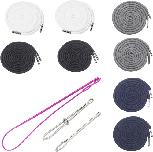 8 Pieces Drawstring Cords Replacement Drawstrings with Easy Threaders ...