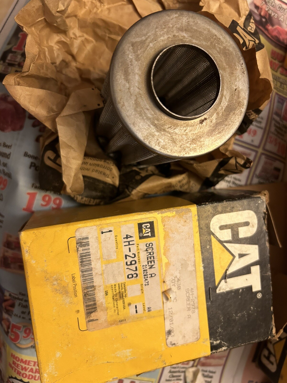 GENUINE OEM Caterpillar CAT 4H-2978 Screen A Filter 4H2978 | eBay
