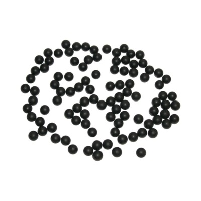 .43 caliber 100 Reusable Rubber Balls Paintballs Black 11mm zball ...