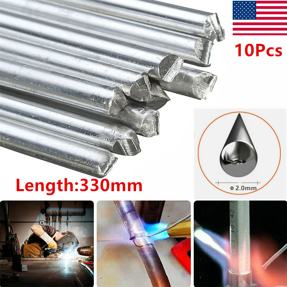 10Pcs Easy Melt Aluminum Solution Welding Flux-Cored Rods Wire Brazing ...