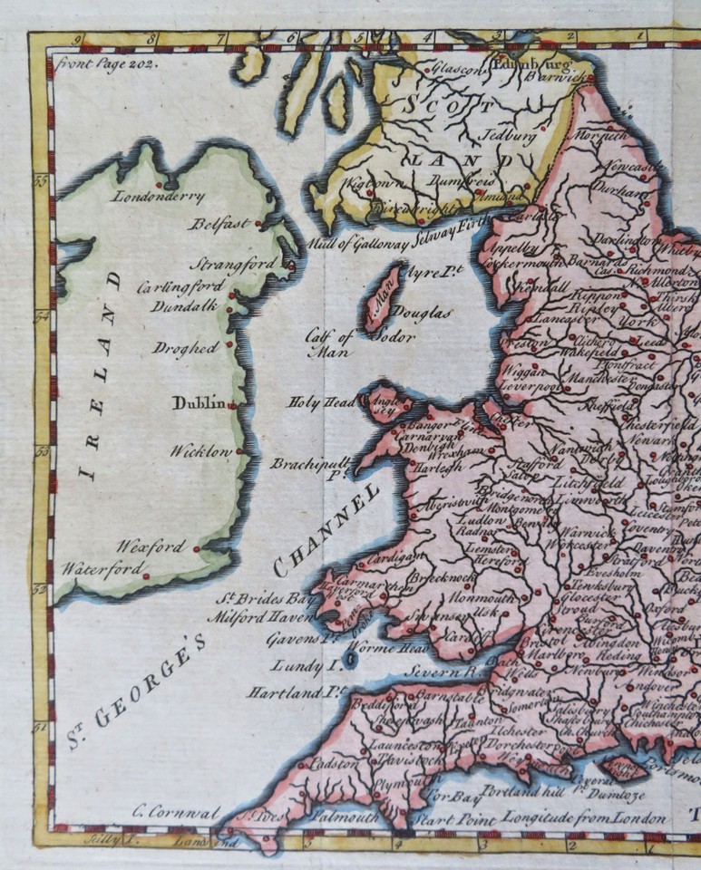 England & Wales United Kingdom London Cardiff York 1749 engraved map | eBay