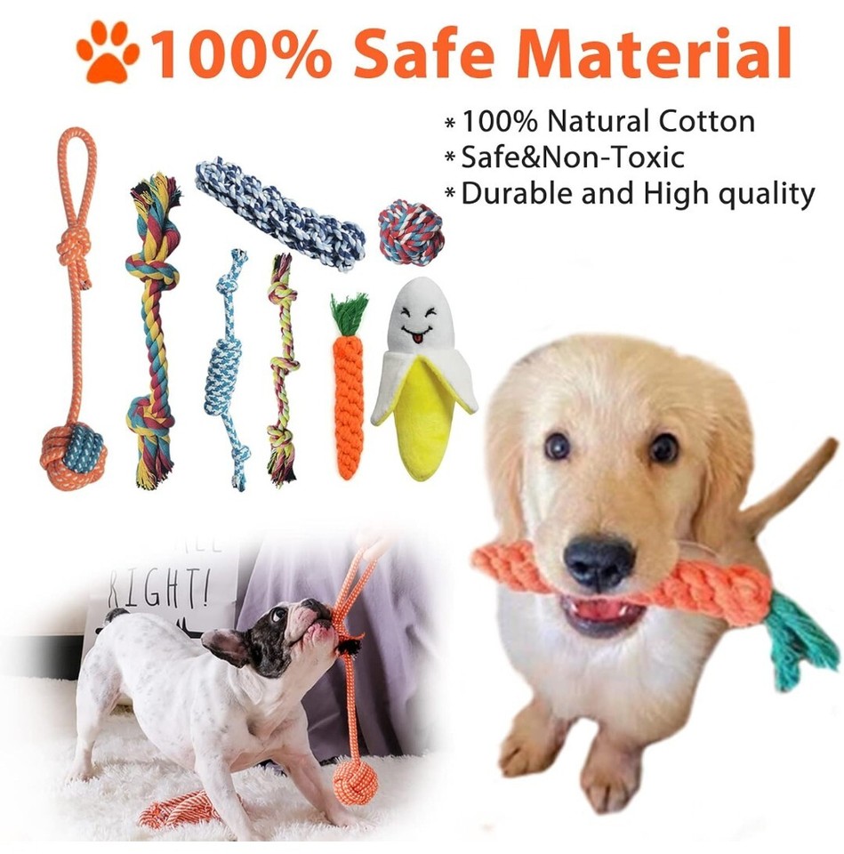 18pcs Dog Toys Puppy Toys Rope Toys Braided Rope Chew Play Toys ...