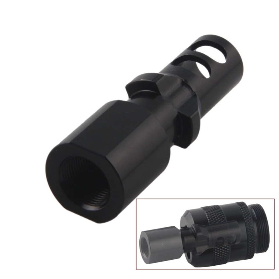 5/8x24 Steel Tri Lug 3 Lug 300 308 7.62 Muzzle Brake With QD 1.375x24 ...