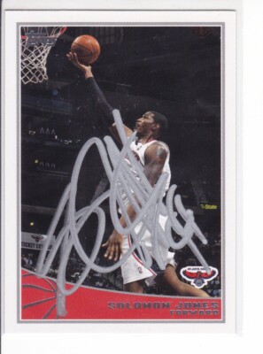 SOLOMON JONES SIGNED 2009-10 TOPPS BASKETBALL NO.9 CARD AUTOGRAPH COA ...