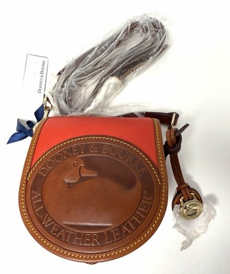 Dooney & Bourke BIG DUCK AW Crossbody Q150C RED Brown Pebble Leather ...