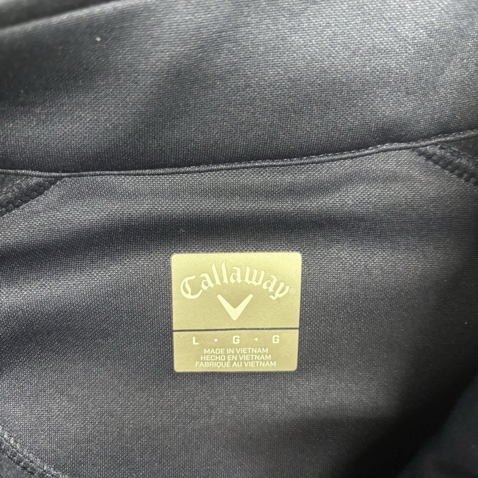 Mens Callaway Blue 1/4 Zip Golf Pullover Shirt Long Sleeve Polyester ...