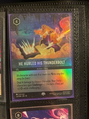 He Hurled His Thunderbolt Epic 222/204 Lorcana Whispers in the Well | eBay