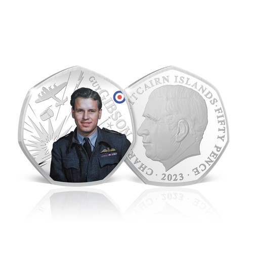 RAF Dambusters 80th Anniversary Royal Air Force Colour Coin 50p - Guy ...