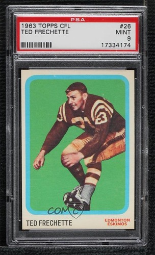 1963 Topps CFL Ted Frenchette #26 PSA 9 MINT | eBay