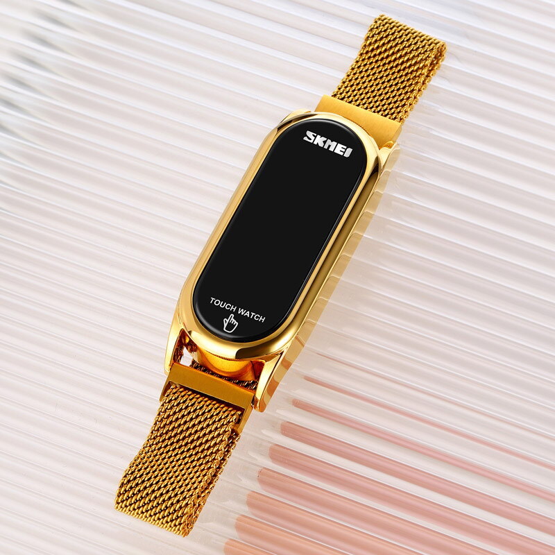 Women's Watch Digital LED Touch-Screen Date Waterproof Mesh Steel ...