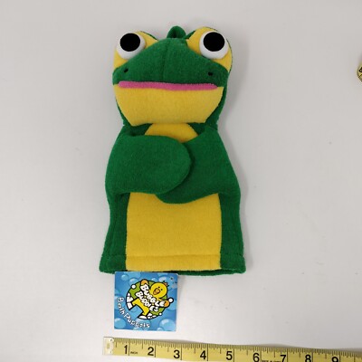 Vtg Bubble Buddies Bath Puppets Terry Cloth Frog 1999 Winfield Trading ...