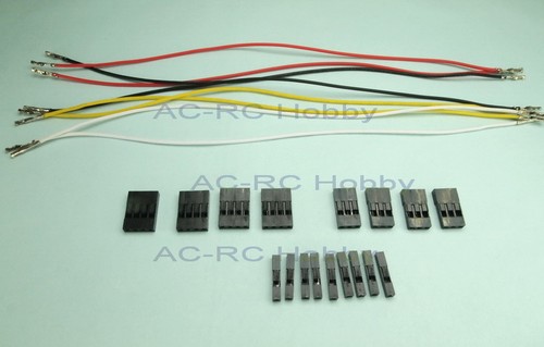 Futaba Plug Lead Connector Set 1 pin, 3 pin, 4 pin for FPV Servo Kbar ...