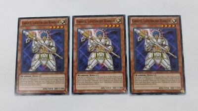 3x GAROTH LIGHTSWORN WARRIOR 1ST ED SDLI-EN009 COMMON YUGIOH NM ...
