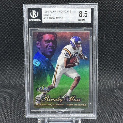 1998 Flair Showcase Randy Moss Rookie Card RC Vikings HOF Row 2 #5 -BGS ...