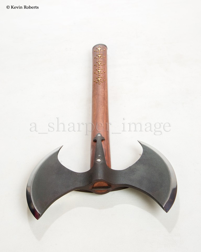 Hanwei Hero's Axe Double-Bladed Battle Broadaxe Antiqued Massive 30.5 ...
