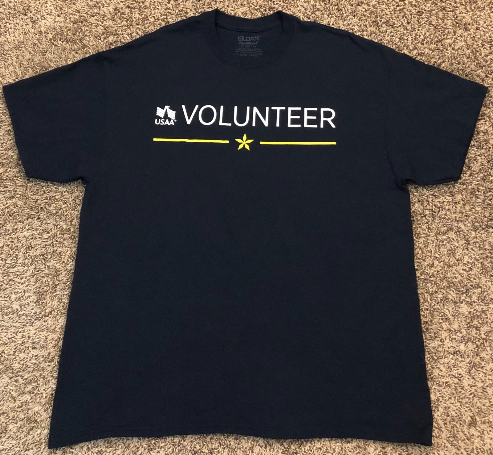 USAA Volunteer We Know What It Means To Serve Men's Navy Blue T-Shirt ...