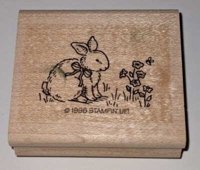 Stampin Up 1998 REJOICE IT'S SPRING Easter Bunny Rabbit Flowers WM ...