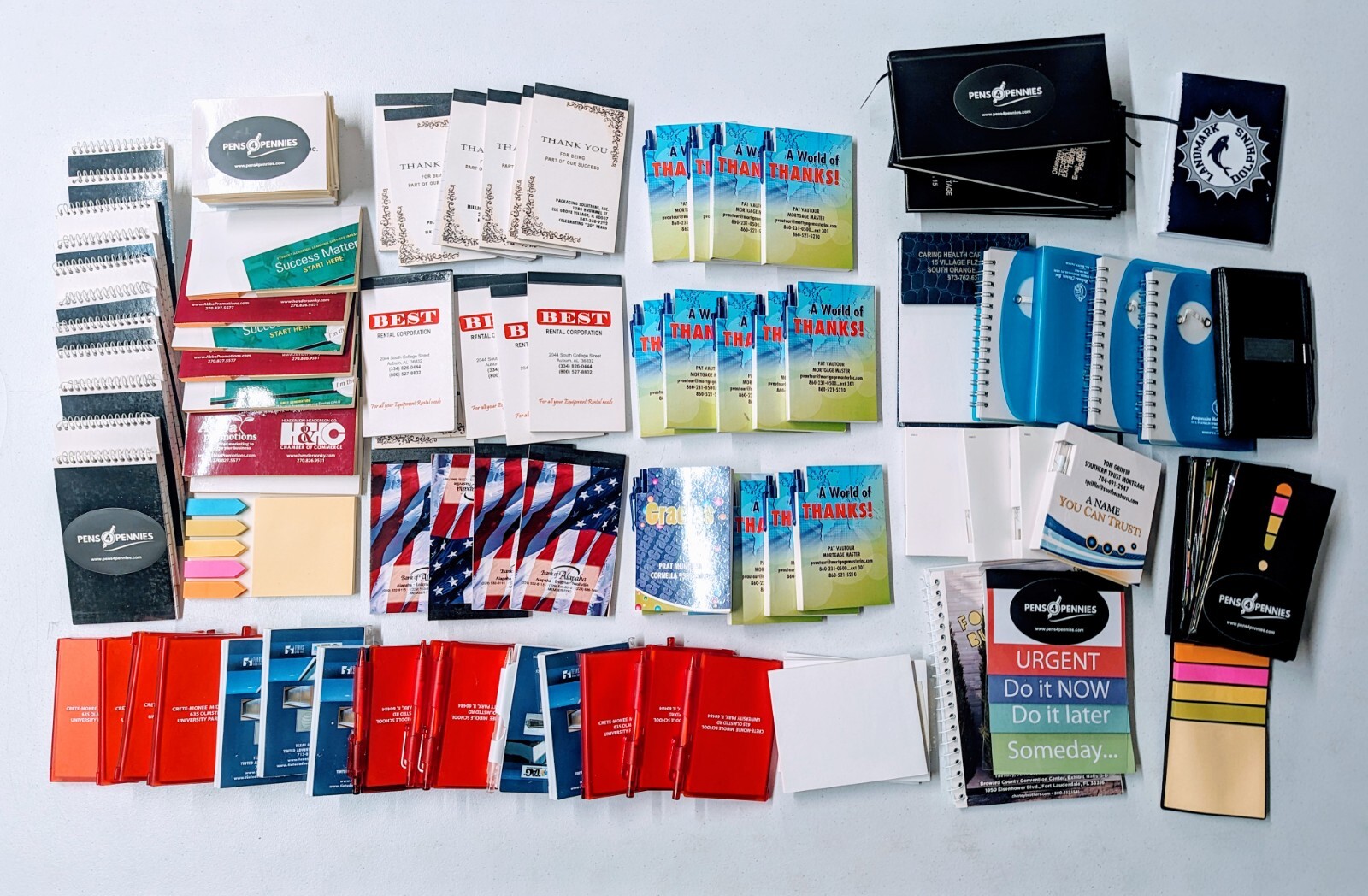 100 Misprint NOTEPADS Bulk Mixed lot Post-its Scratch Memo Spiral Order ...