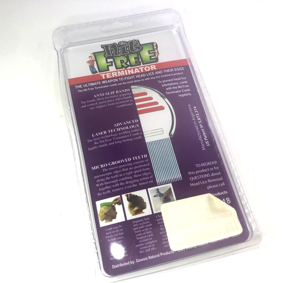 Nit Free Brand Terminator Comb Head Lice Stainless Steel Uni-Sex ...