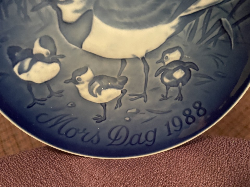 Mors Dag 1988 COPENHAGEN Blue Jay Birds 6" Plate B&G Mothers Day Made ...