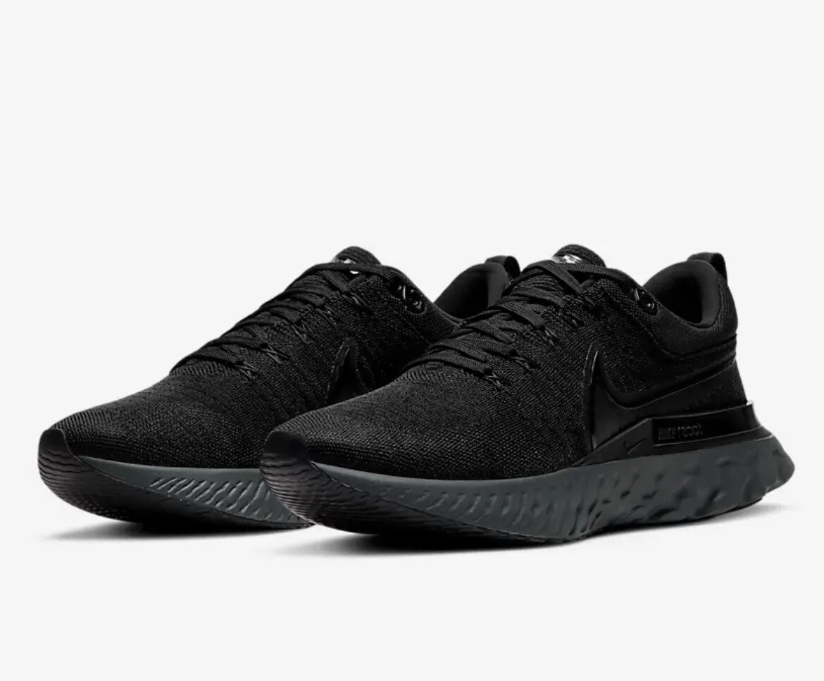 NIKE REACT INFINITY FLYKNIT 2 FLYWIRE FK Triple Black MENS 14 UK 13 EU ...