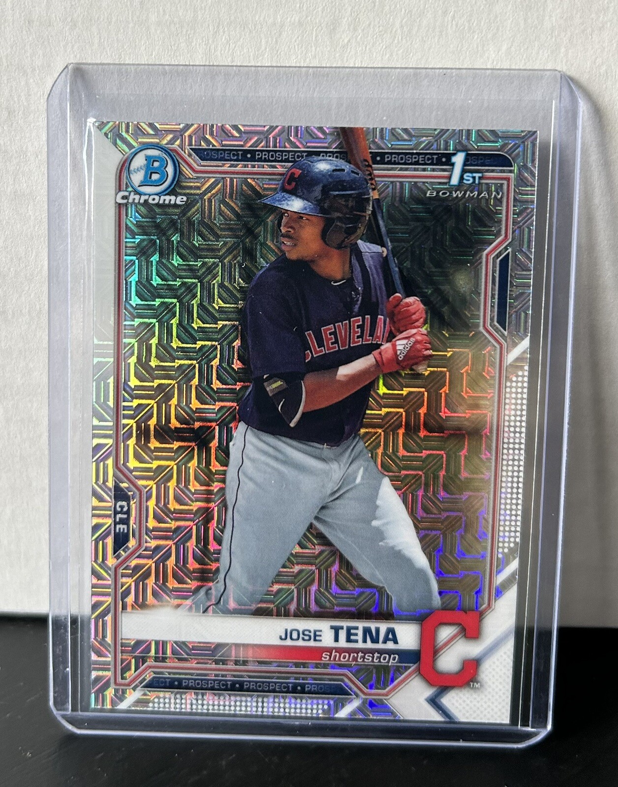 2021 Bowman Chrome Jose Tena 1st Mojo Refractor Mega #BCP-128 Guardians ...
