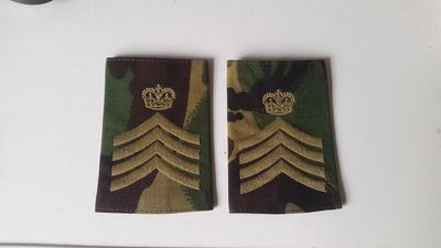 BRITISH DPM DRUM MAJOR RANK SLIDES - x 2 - NEW | eBay UK
