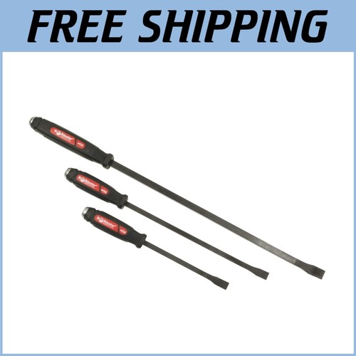 High-Performance 3-Piece Pry Bar Set with Comfortable Grip - Black ...