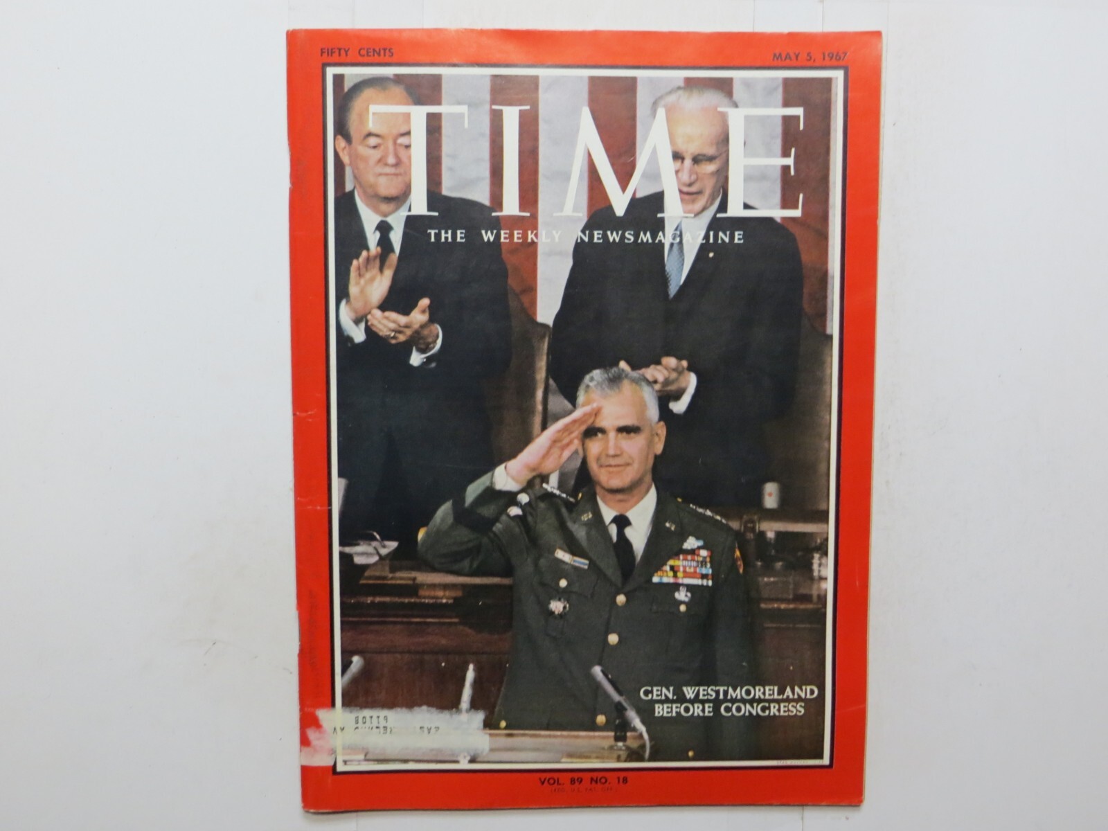 Time Magazine- May 5, 1967- Gen. Westmoreland Before Congress 1Bx2 | eBay