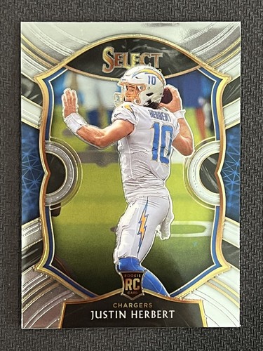 2020 Justin Herbert RC #44 Panini Select Concourse Rookie Los Angeles ...