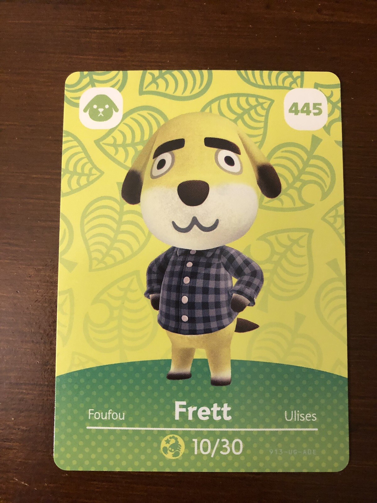 445 FRETT Amiibo Series 5 AUTHENTIC Card Animal Crossing Mint! US ...