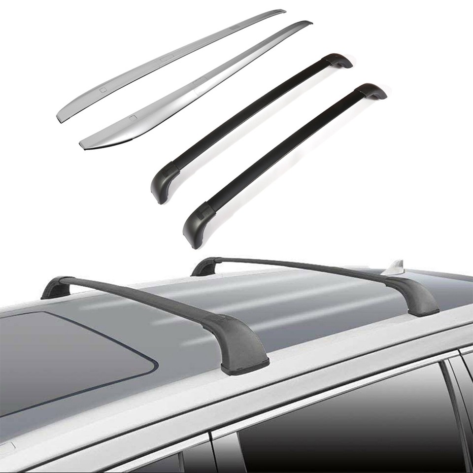 4Pcs For 2014-2019 Toyota Highlander XLE / Limited Roof Side Rail Rack ...