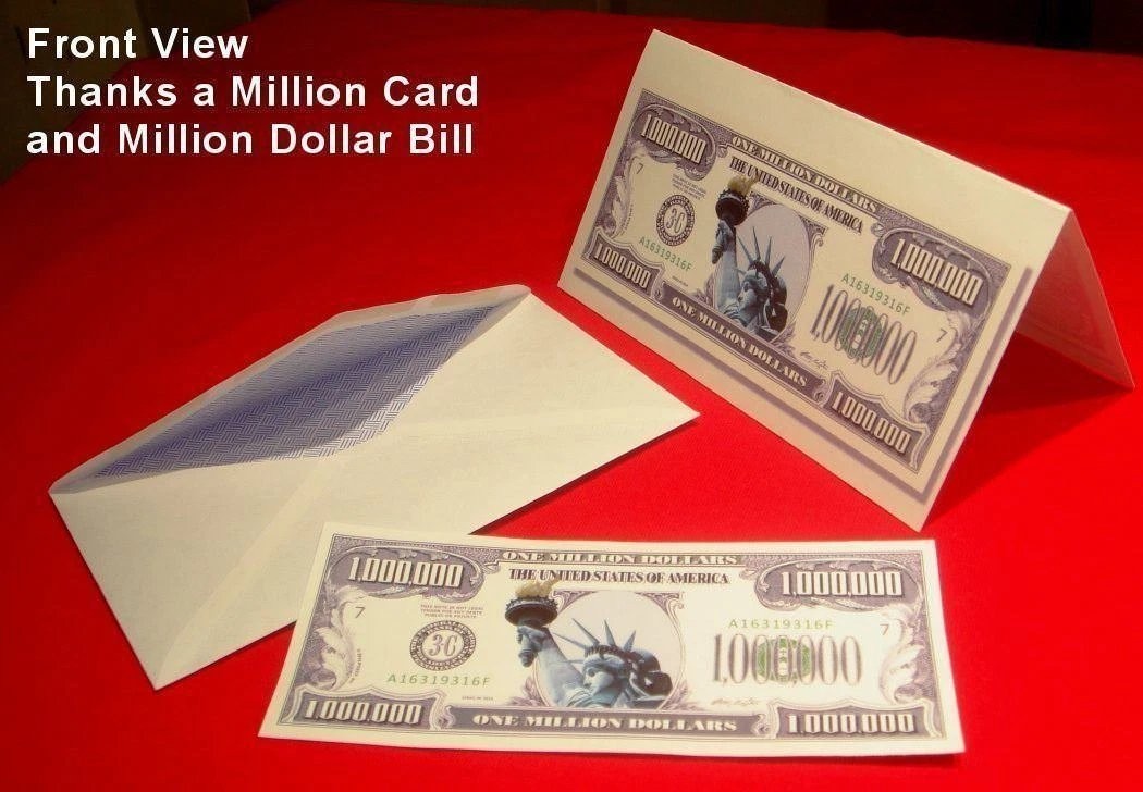 100 Bill Pack - Native American Million Dollar Bills w/Thanks a Million ...