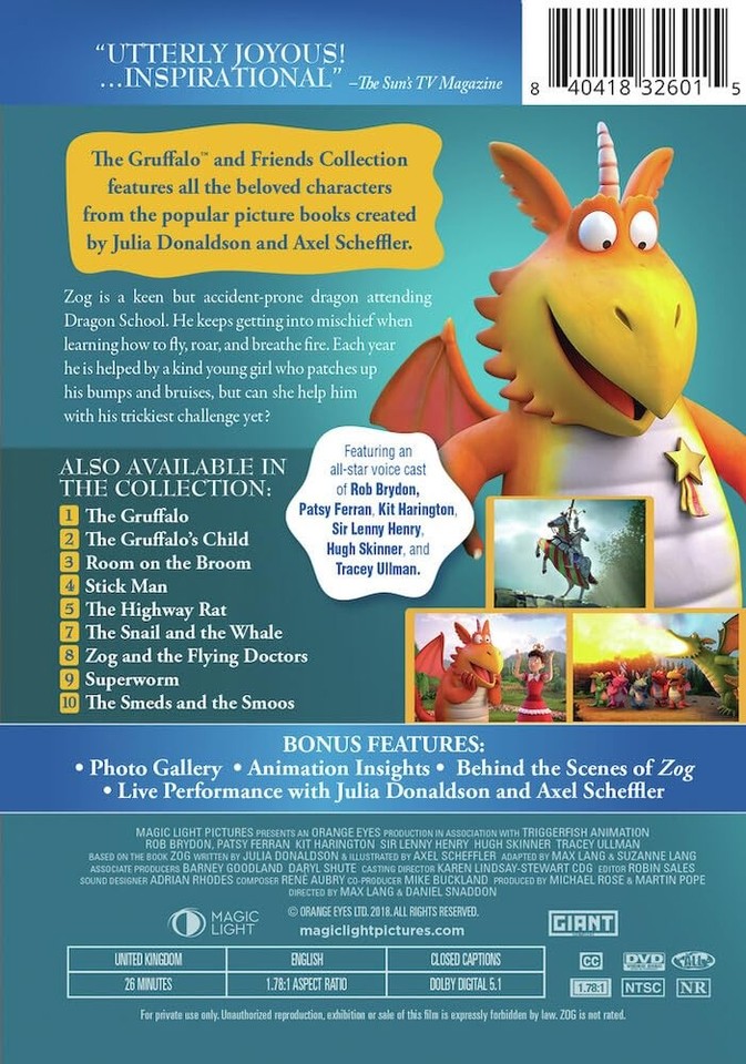 Zog (DVD) Patsy Ferran Kit Harrington Sir Lenny Henry Hugh Skinner (US IMPORT) | eBay UK