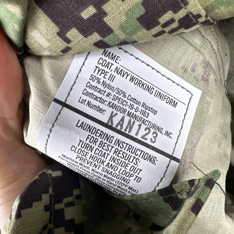 U.S Navy Blouse Large Long Working Uniform Type III NWU Seals Military ...