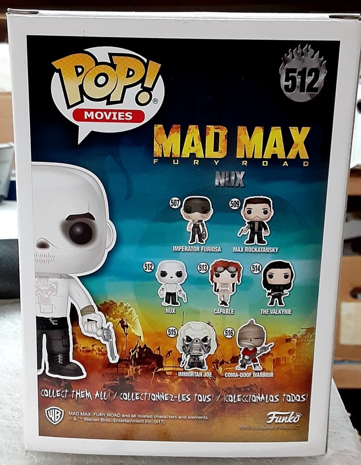 NUX FUNKO POP! FIGURE from MAD MAX FURY ROAD SERIES #512 - FUNKO/2017 ...