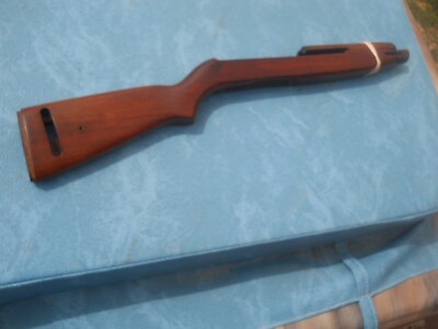 WWII M1 M-1 Carbine Type V 0val cut low Wood potbelly Stock no markings ...