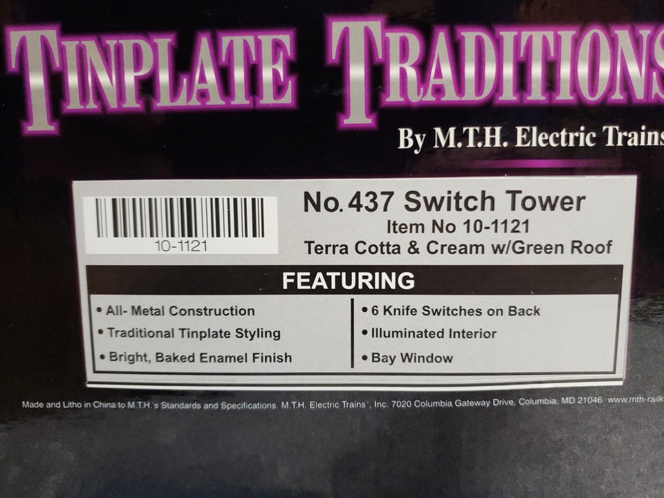 MTH 10-1121 #437 Tinplate Switch Tower. New in box. | eBay