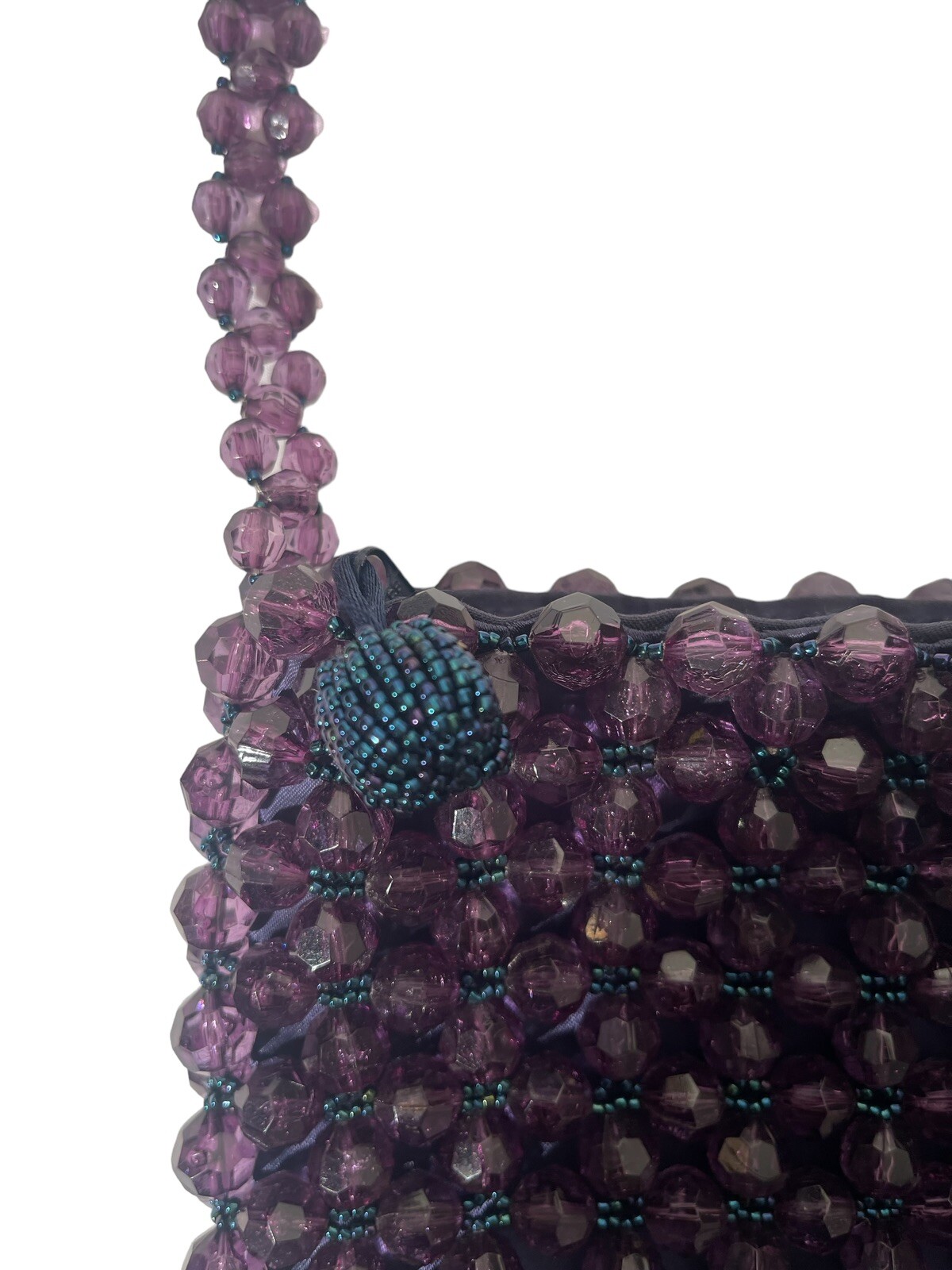 Vintage Vanessa Paris-New York-London Purple Beaded S… - Gem