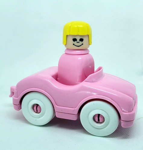 VINTAGE RITVIK MEGA BLOKS MINIFIG GIRL w CAR | eBay
