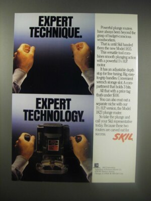 1990 Skil Model 1835 Plunge Router Ad - Expert Technique. Expert ...