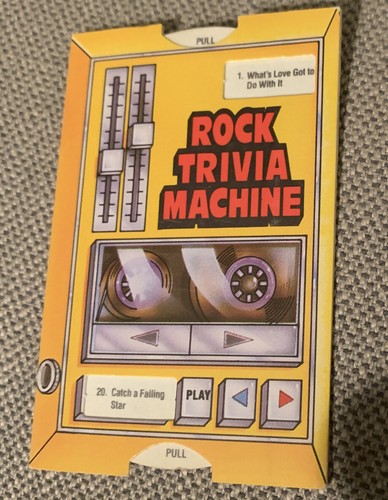 Original Vintage Premium: ROCK TRIVIA MACHINE Card Pocket Game | eBay