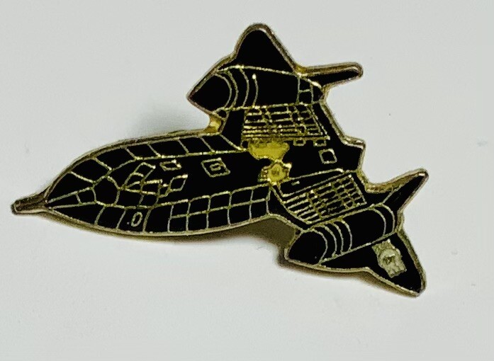 Vintage SR-71 Fighter Blackbird Stealth Plane Lapel Hat Pin Enamel ...
