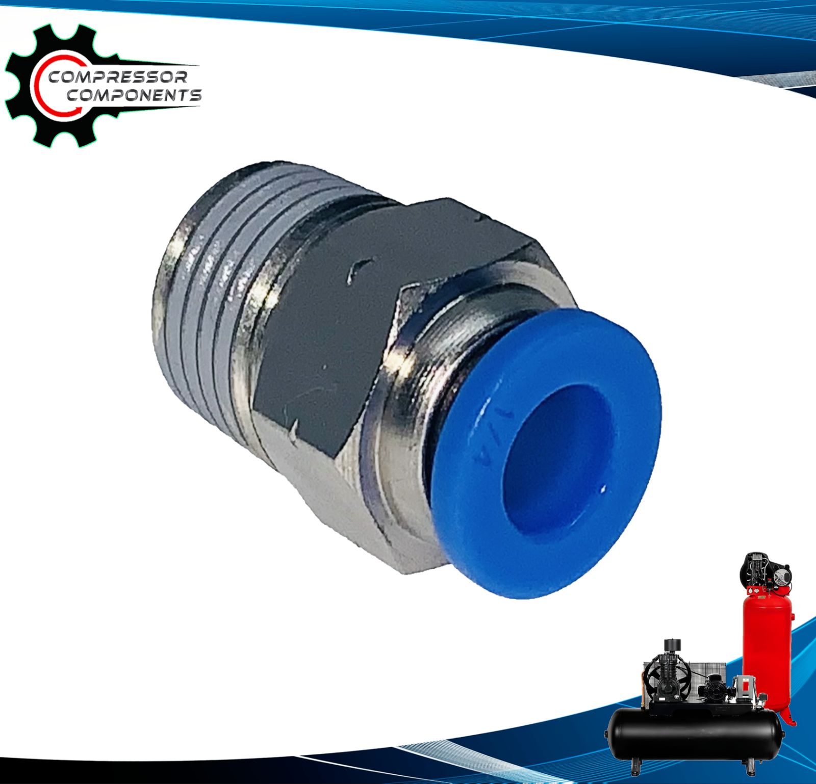 One 1/4" MNPT x 1/4 OD Tube Female Push Lock / Push to Connect Fitting ...